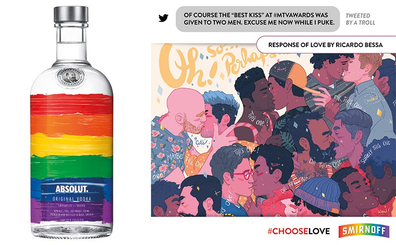 Vodka brands choose the rainbow